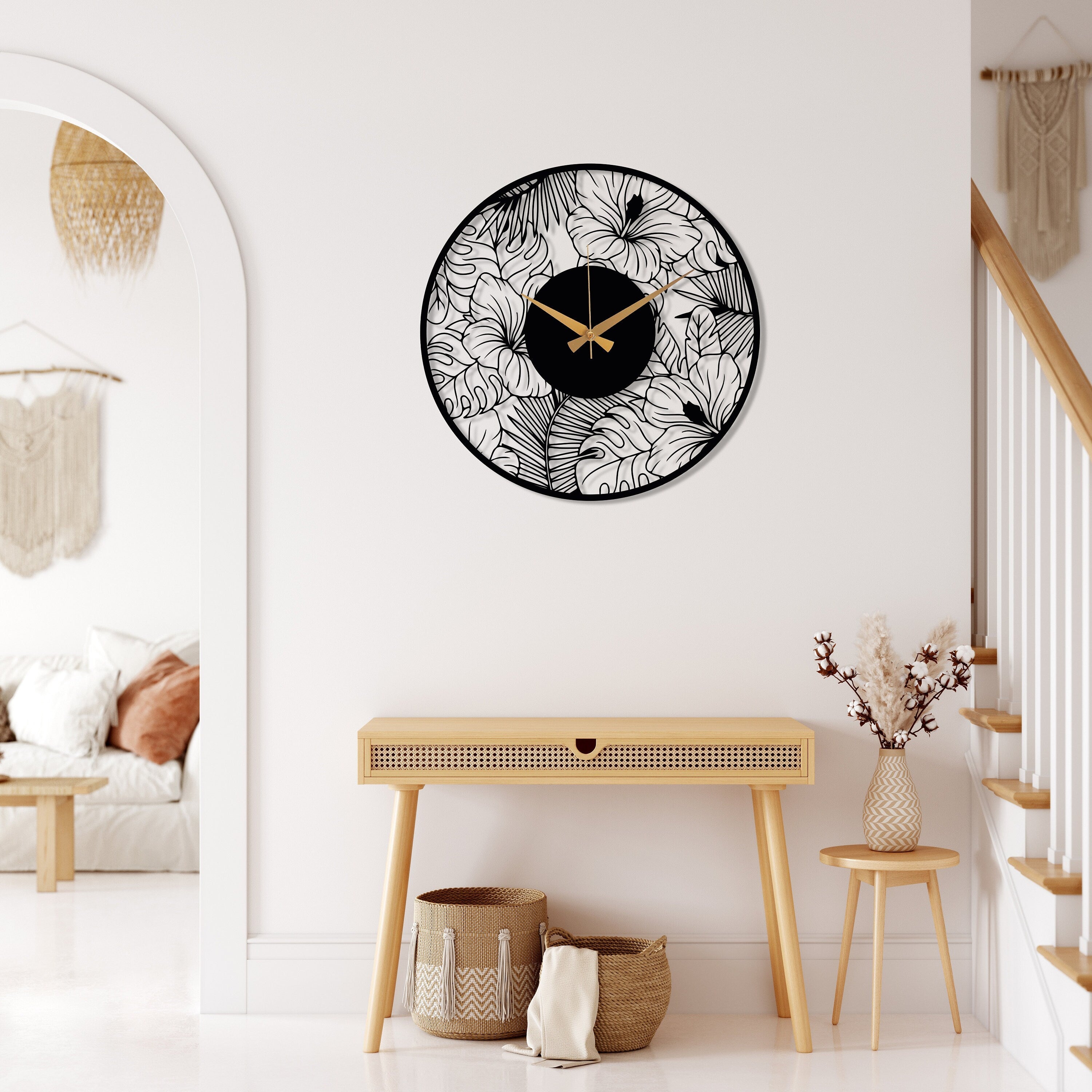 Poppy Flower Acrylic Wall Clock – MW Mart FZE LLC